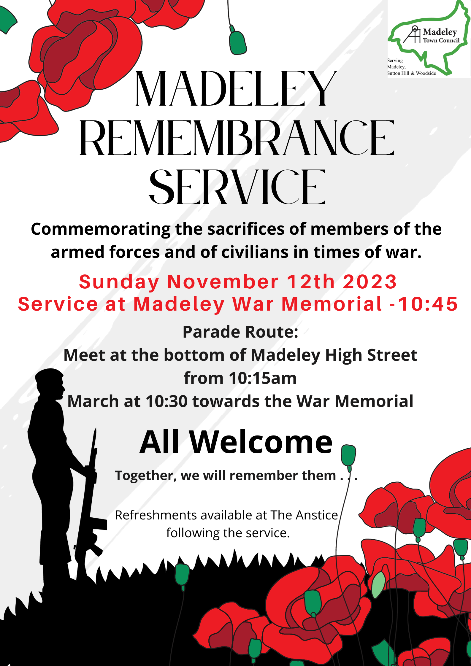 Madeley Remembrance Parade & Service - Madeley Town Council