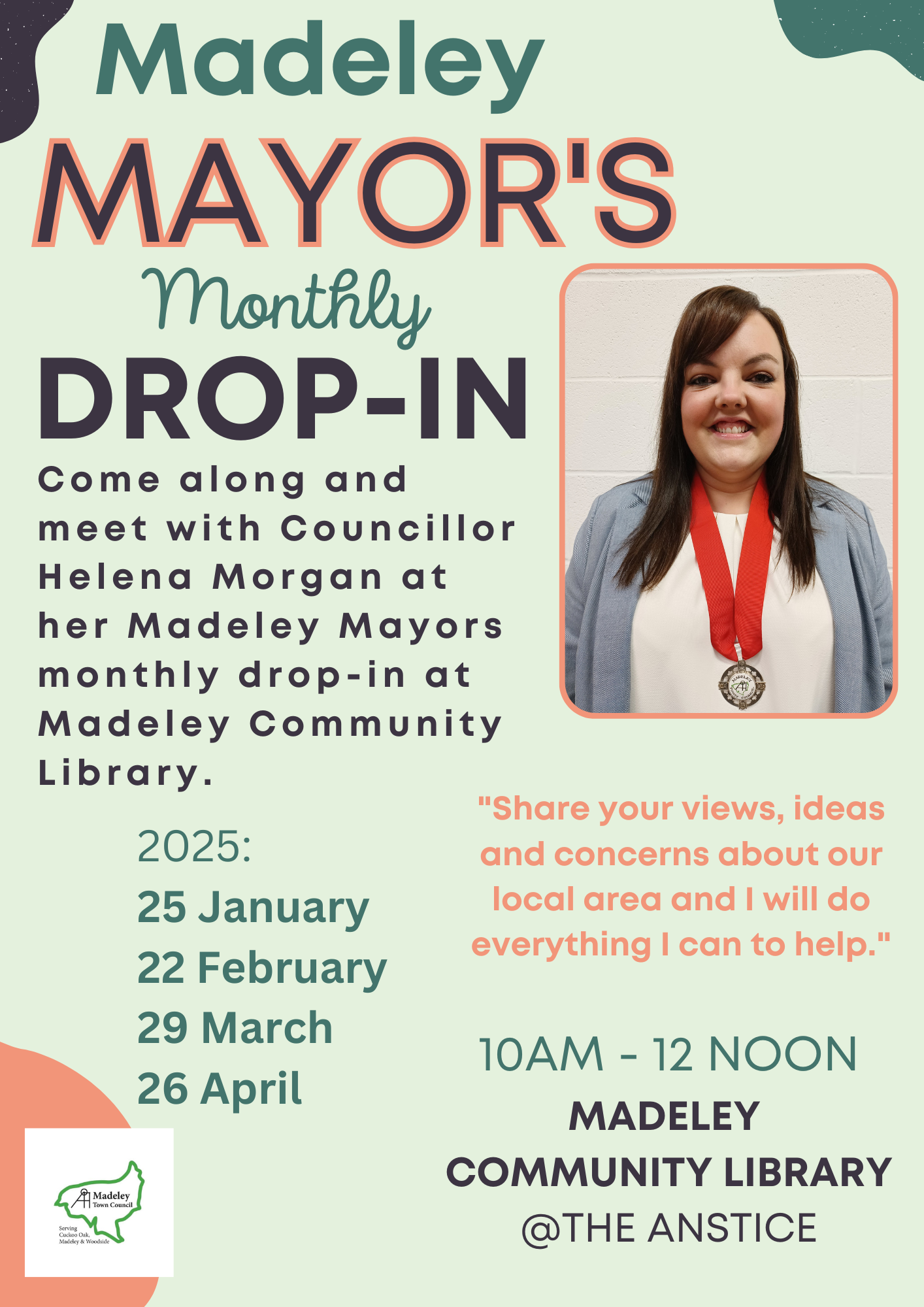 Madeley Mayor's Monthly Drop-In - Madeley Town Council